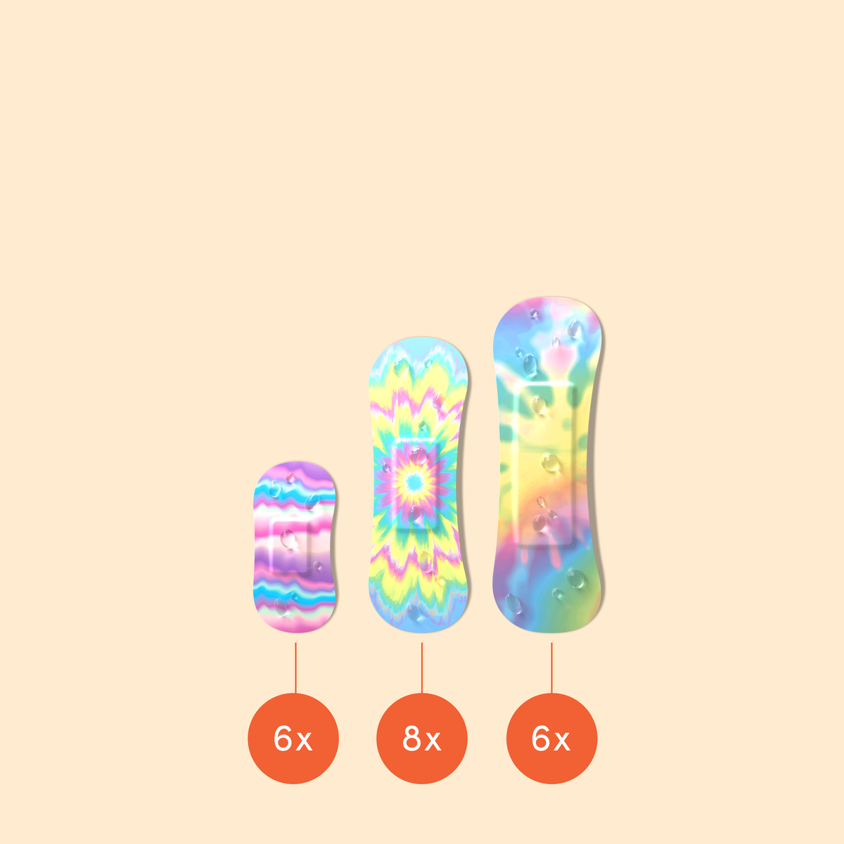 Waterproof Secure Rainbow Pflaster | Wild Stripes Official